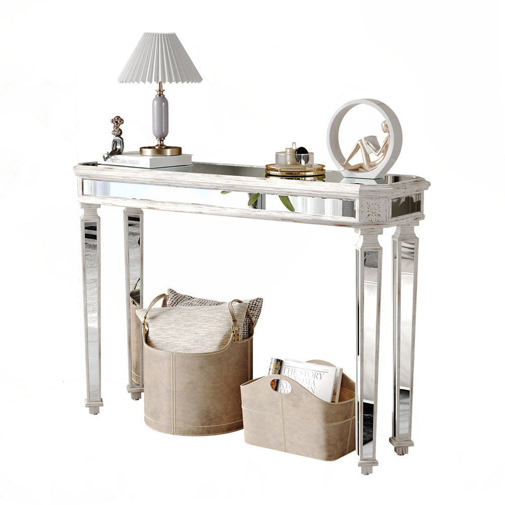Everly Quinn Vintage Mirror Console Table | Wayfair