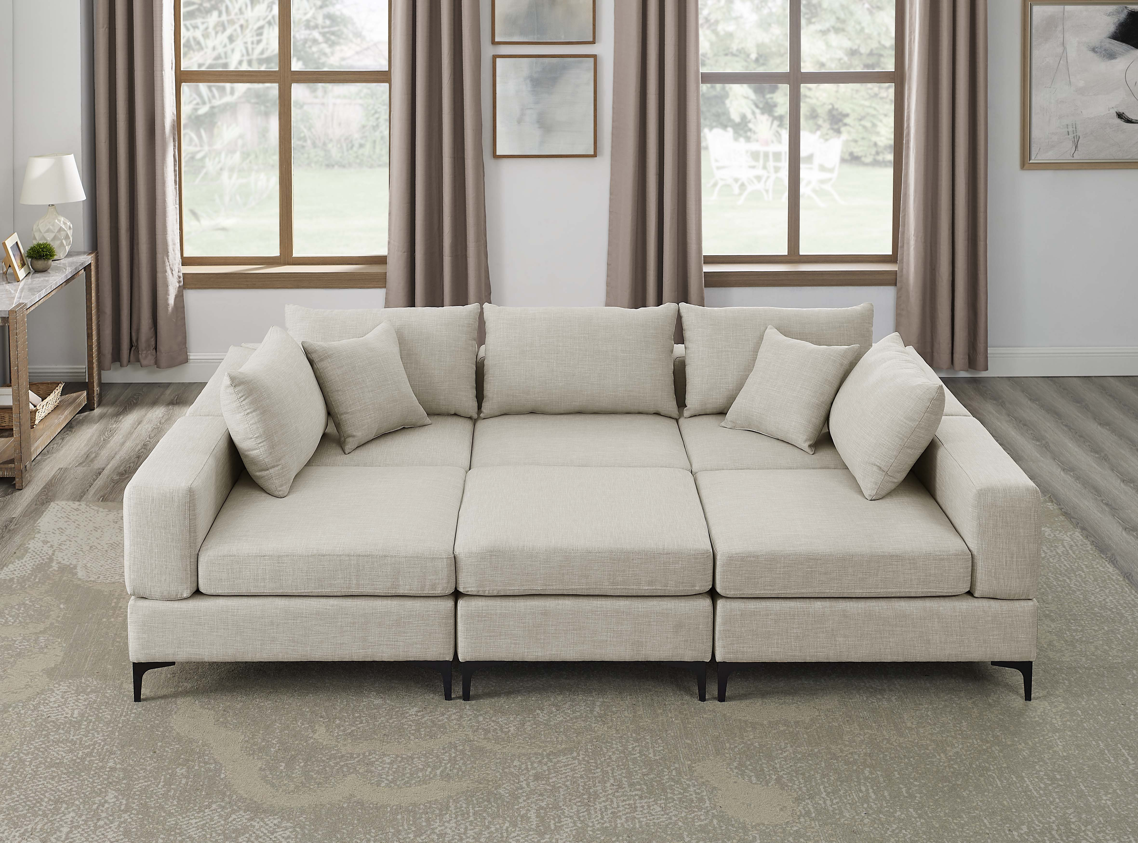 Wade Logan® 104.5" Wide Reversible Modular Corner Sectional & Reviews ...