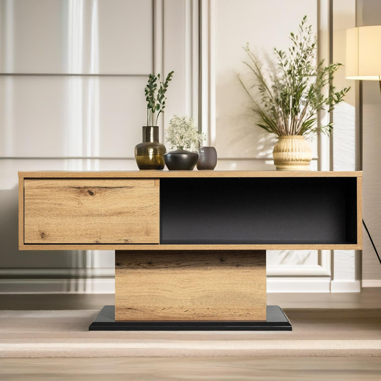 17 Stories Orvetta Enclosed Coffee Table with Storage Living Room ...