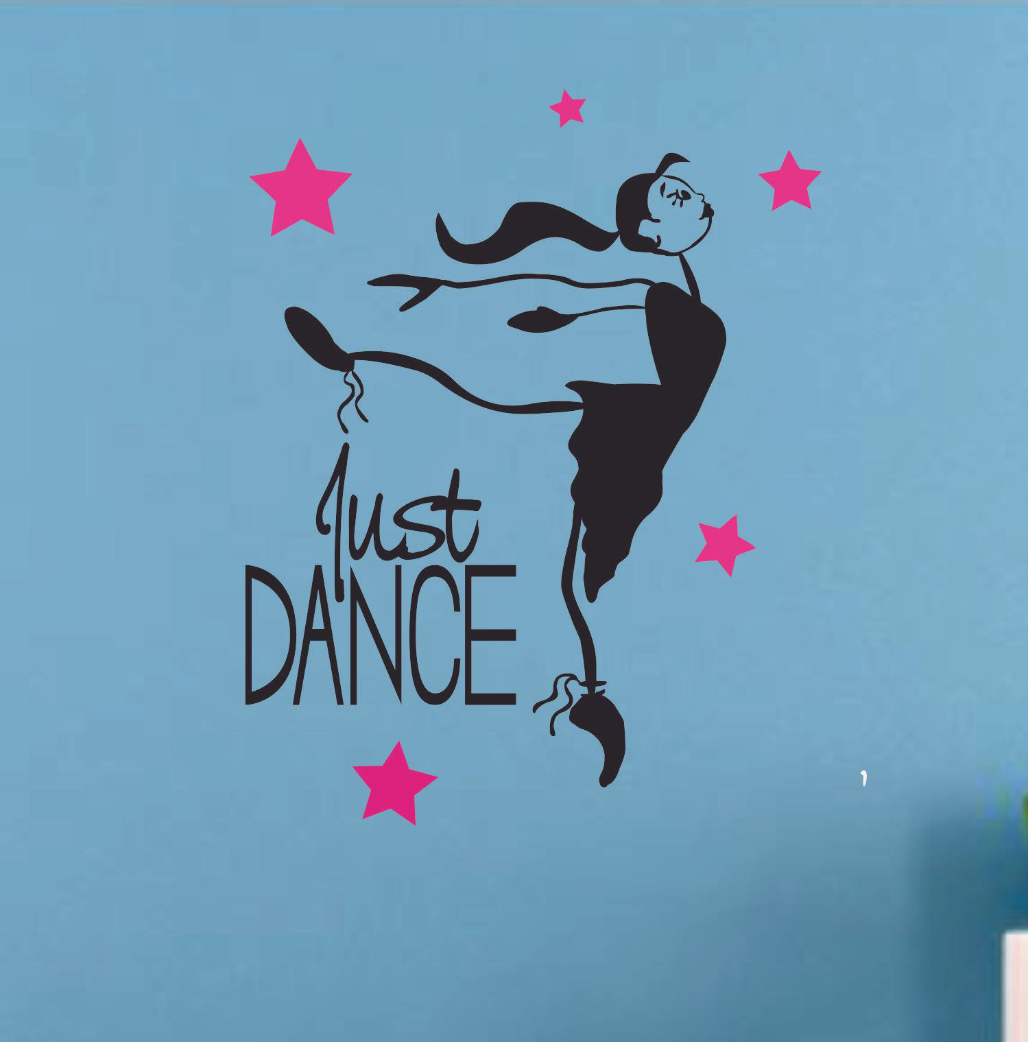 Trinx Just Dance Quote Dancing Cute Cartoon Decors Wall Sticker Art ...