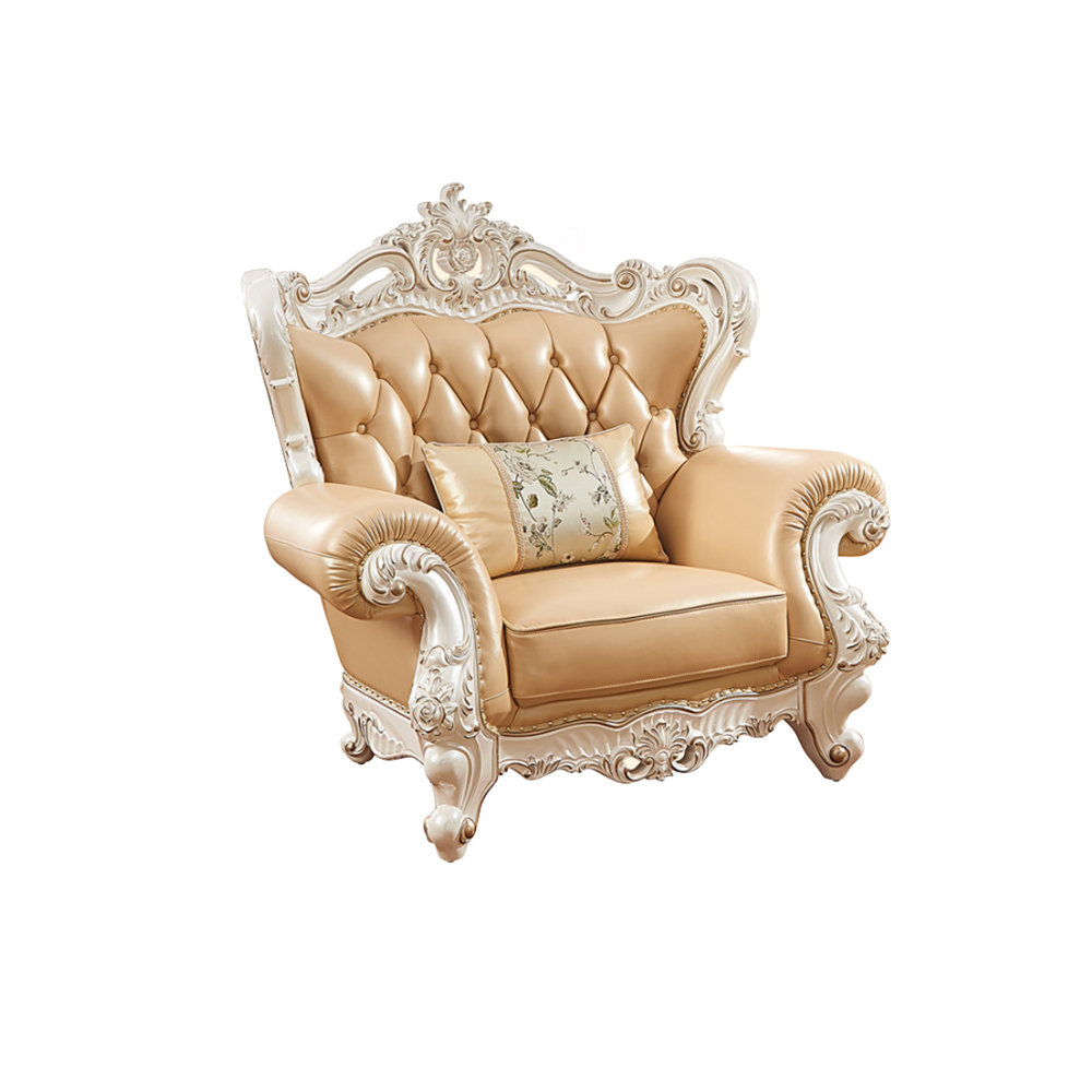 Romero American Classic Solid Wood Sofa Chair 51.18'' Wide Tufted ...