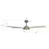 CARRO 56" 5 - Blade LED Smart Standard Ceiling Fan with Remote Control ...
