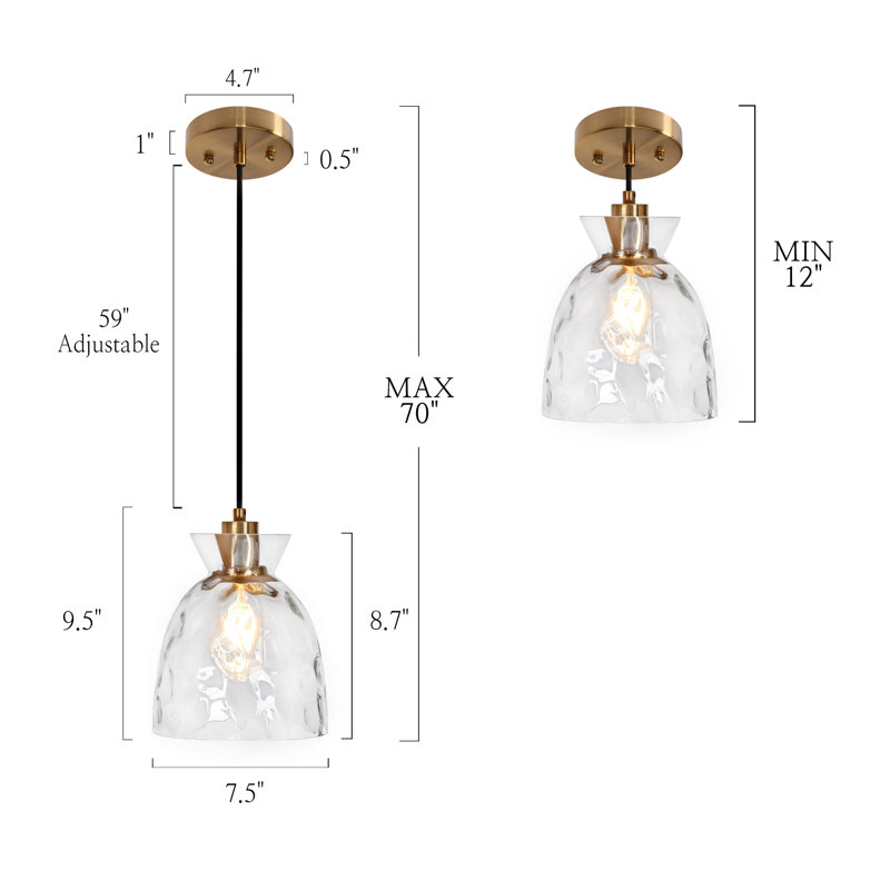 Breakwater Bay Meya 1 - Light Mini Single Bell Pendant Modern Kitchen ...