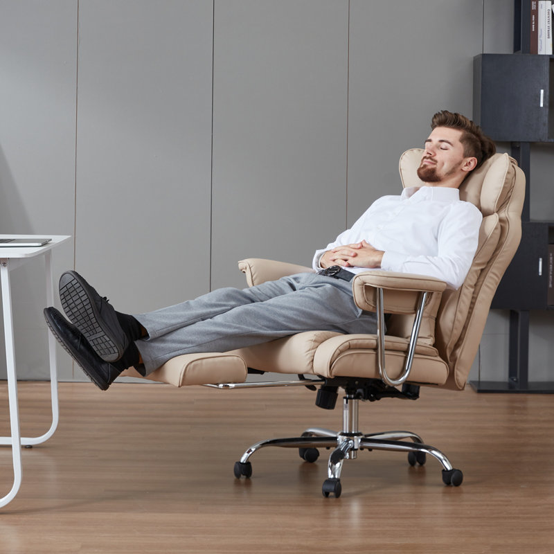 Inbox Zero Maaha 400lbs BIG Ergonomic Executive Chair with Footrest and ...