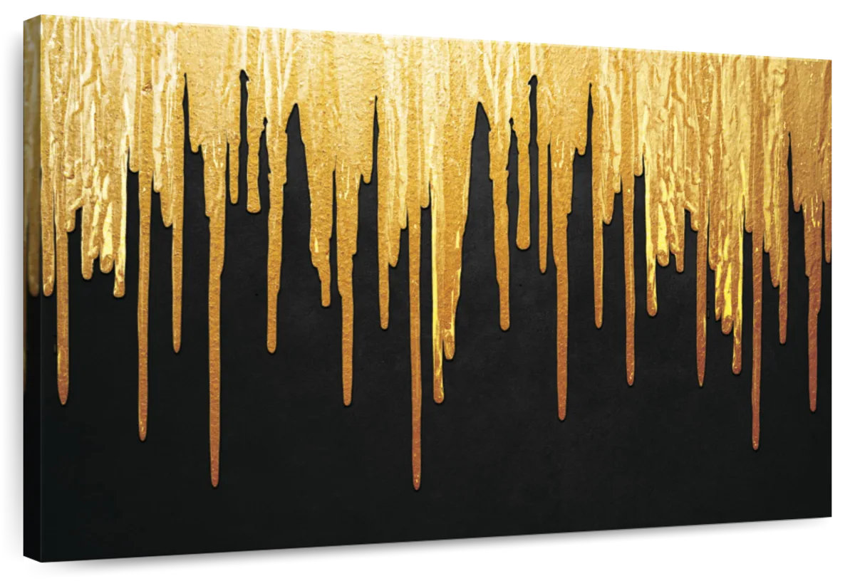 Wade Logan® Avery Gold Paint Drip | Wayfair