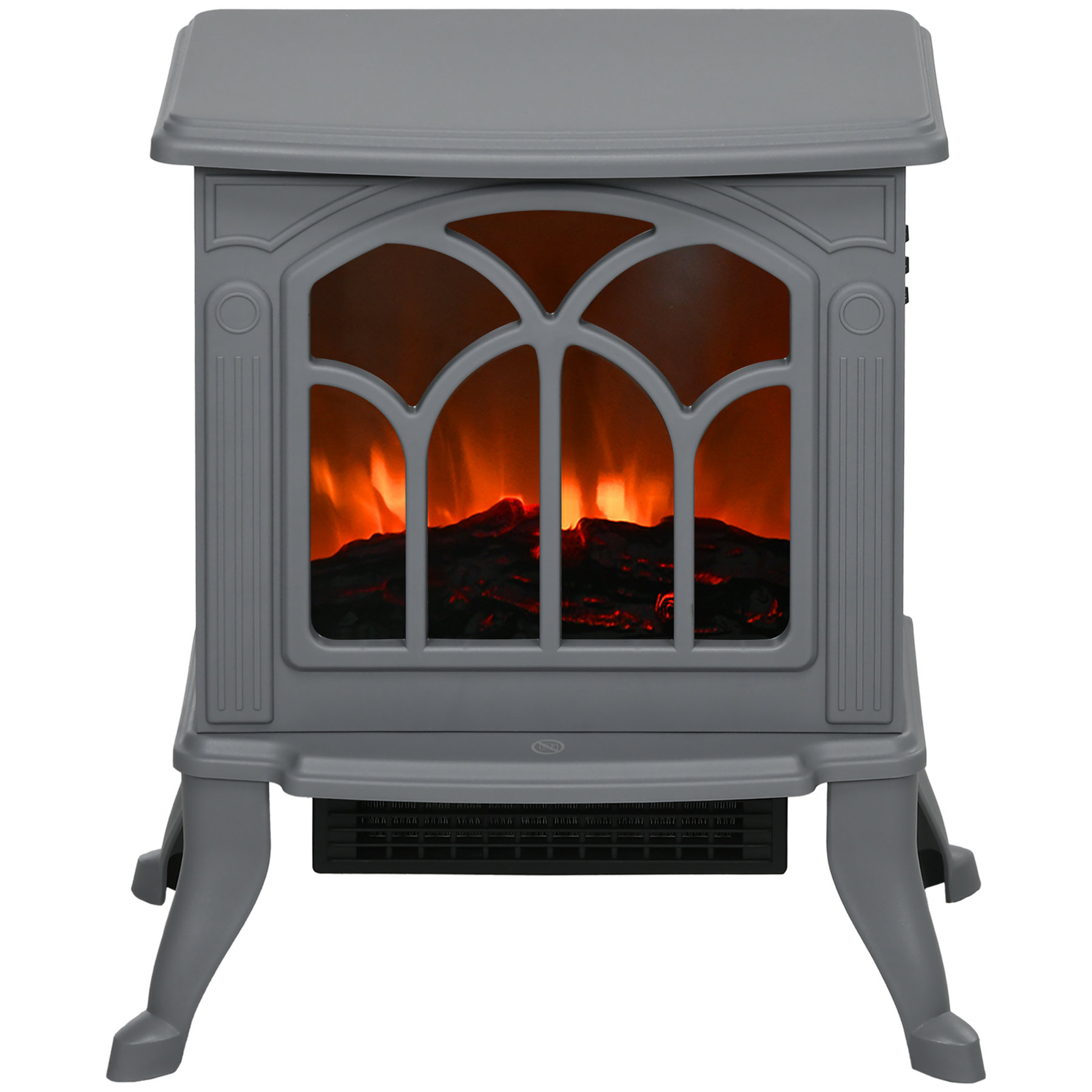 Winston Porter HOMCOM 17" Freestanding Electric Fireplace Stove, Fire ...