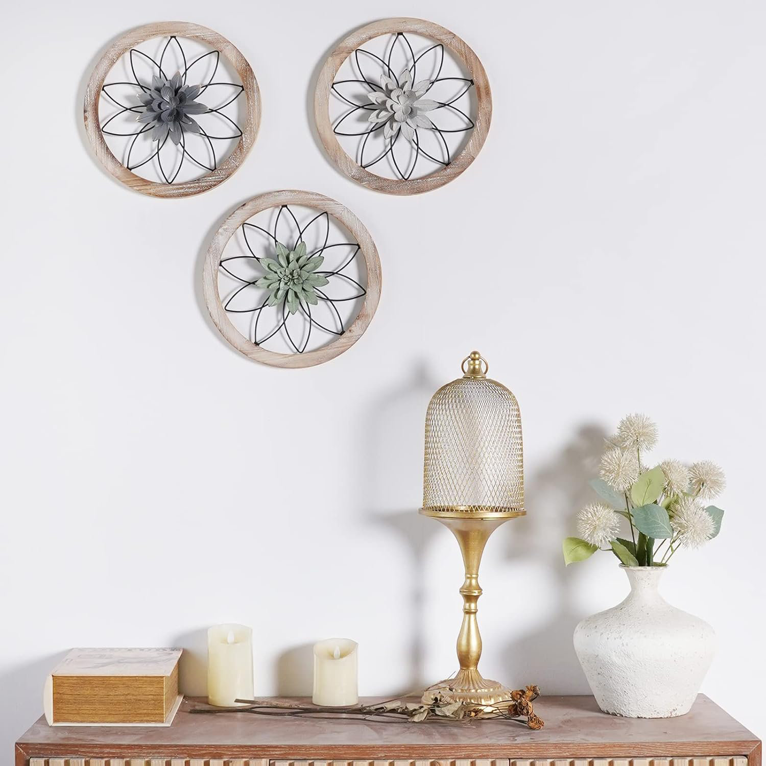 Dakota Fields 3 Piece Round Farmhouse Wall Decor With 6 Piece ...