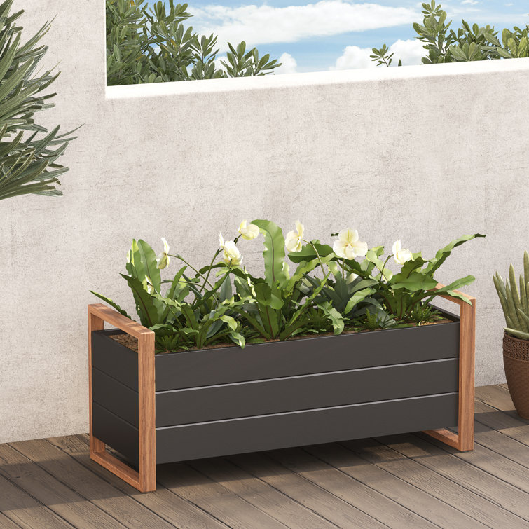 Latitude Run® Marria Metal Planter Box & Reviews | Wayfair
