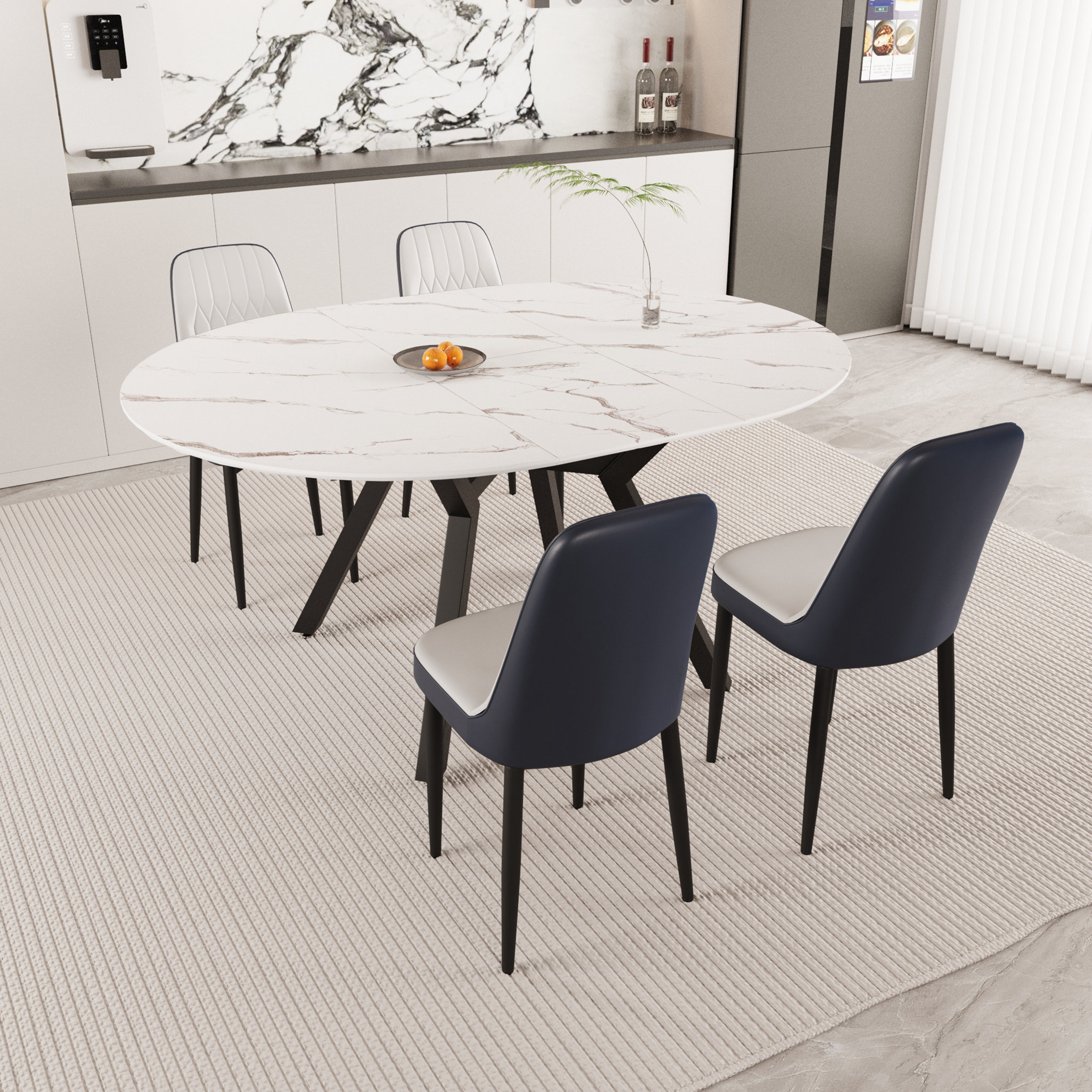 George Oliver 47-63" Expandable Circular Dining Tables , Equipped With ...