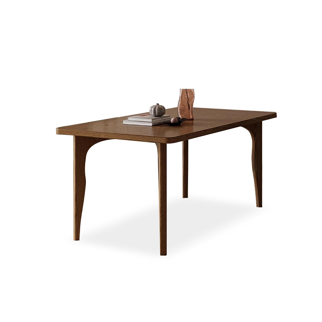 Corrigan Studio Nut-brown Rectangular Solid Wood Dining Table - Wayfair Canada