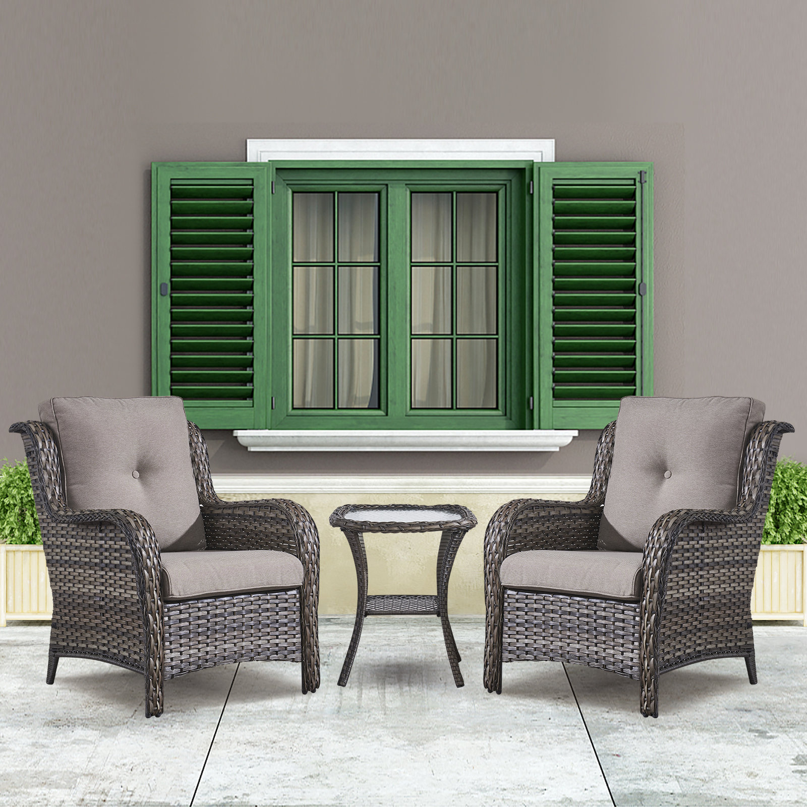 Winston Porter Tonry 3 Piece Seating Group with Cushions | Wayfair