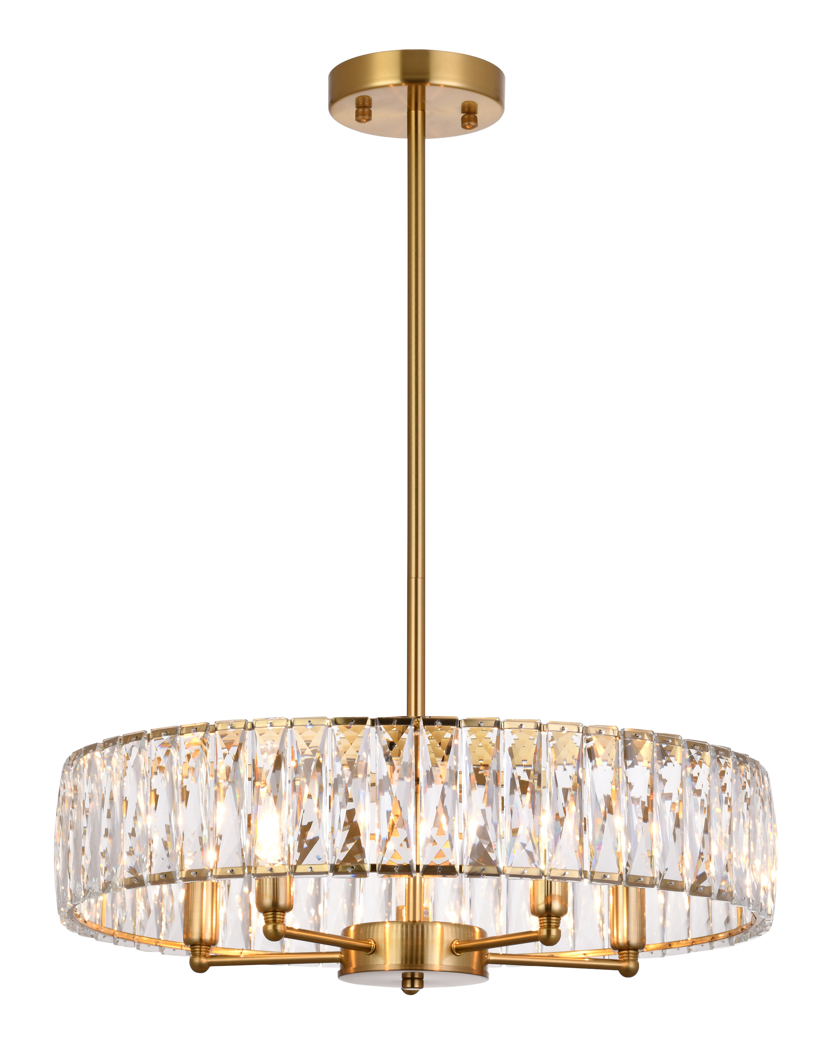 Everly Quinn Lustre rond 5 lumières avec accents de cristal - Wayfair ...