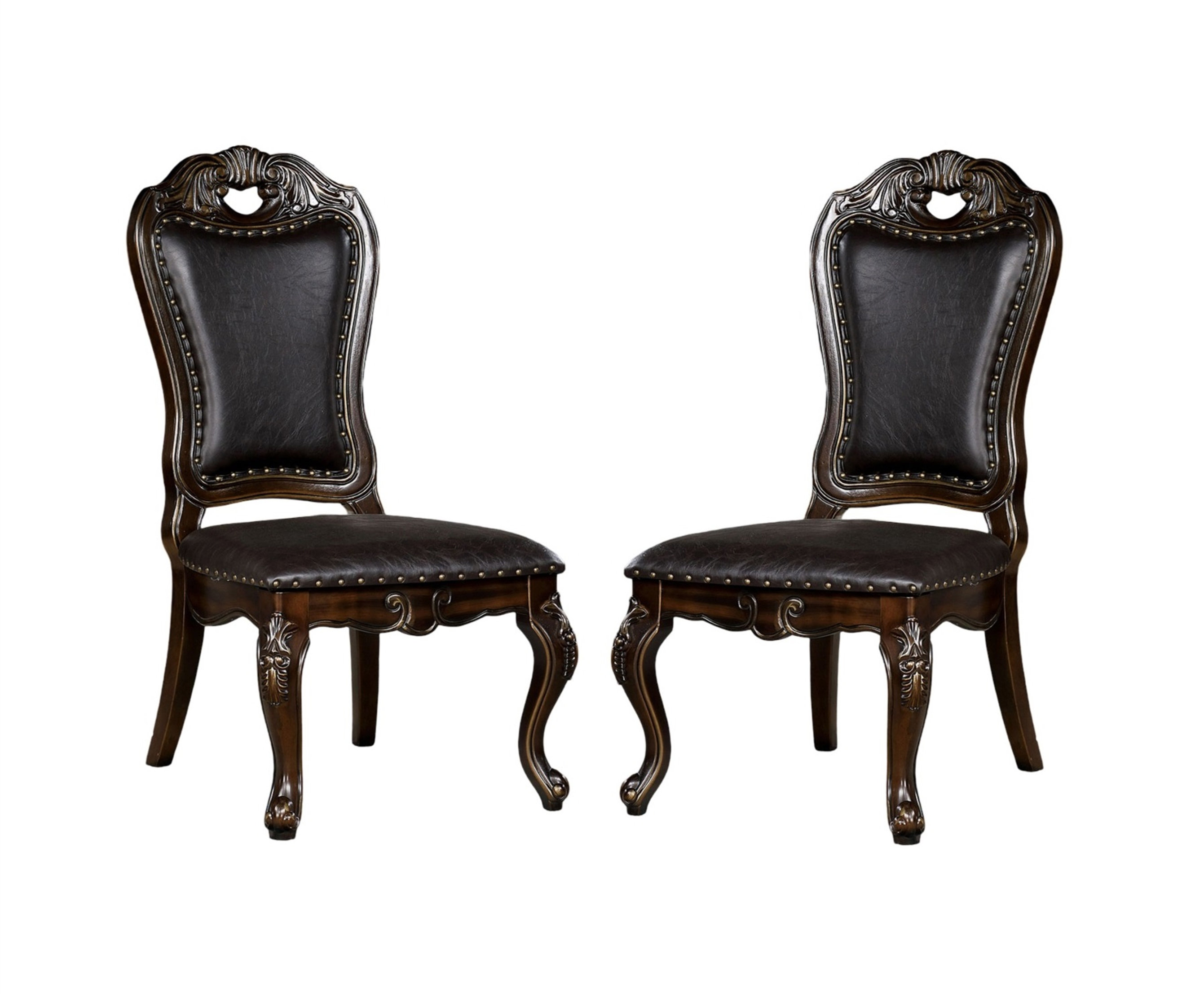 Bloomsbury Market Traditional Side Chairs With Graceful Leatherette ...