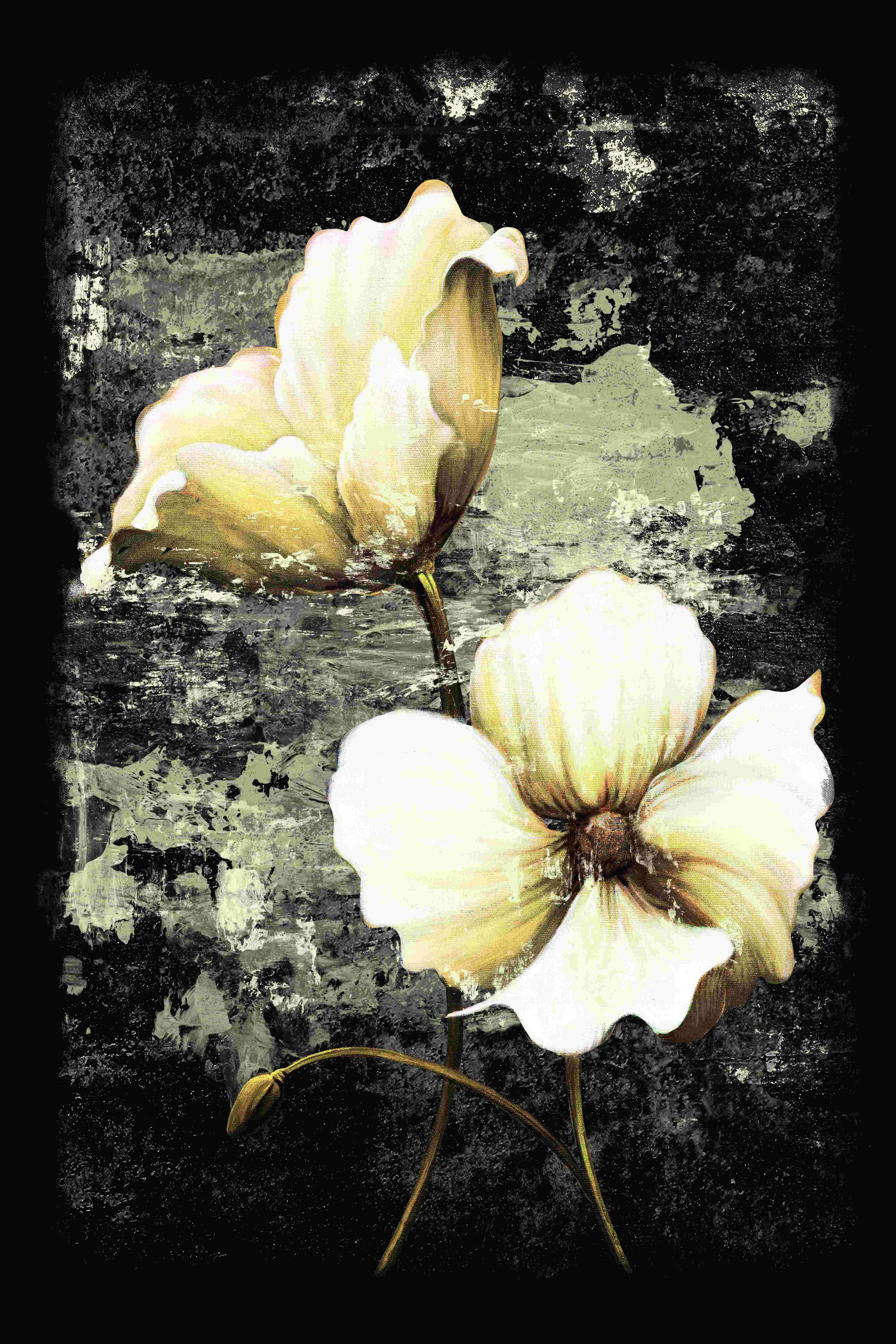 Winston Porter Golden Flowers Wrapped Canvas Print - Wayfair Canada