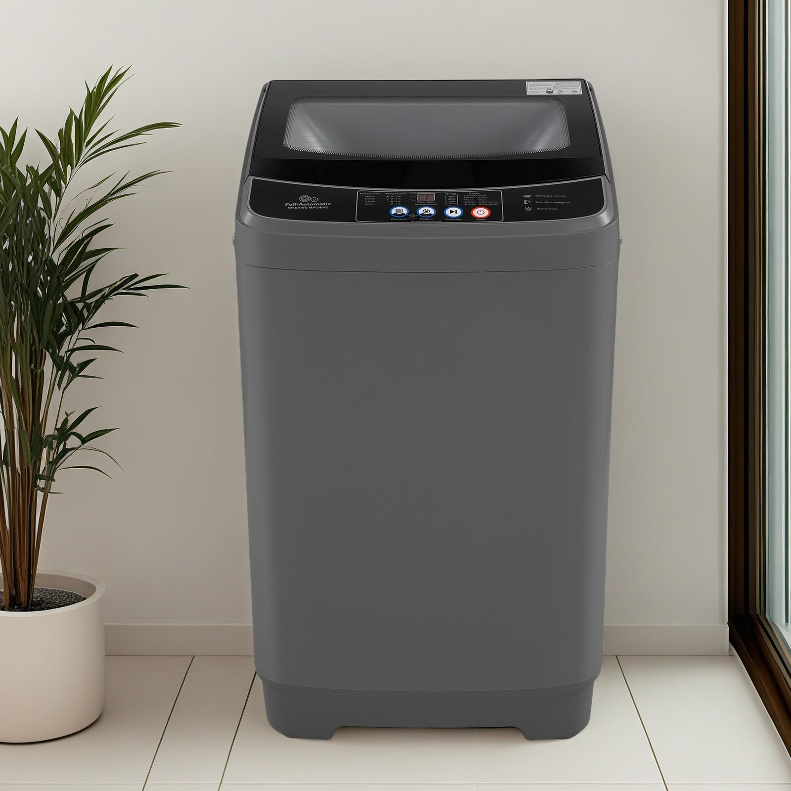 PLUTO LIMITED Portable Washing Machine, 17.8Lbs Capacity Full-Automatic ...