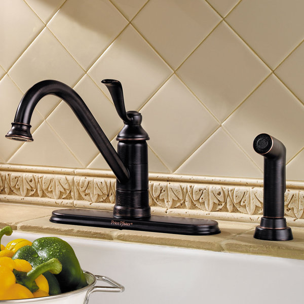 Pfister Portland Single Handle Kitchen Faucet with Side Spray & Reviews ...