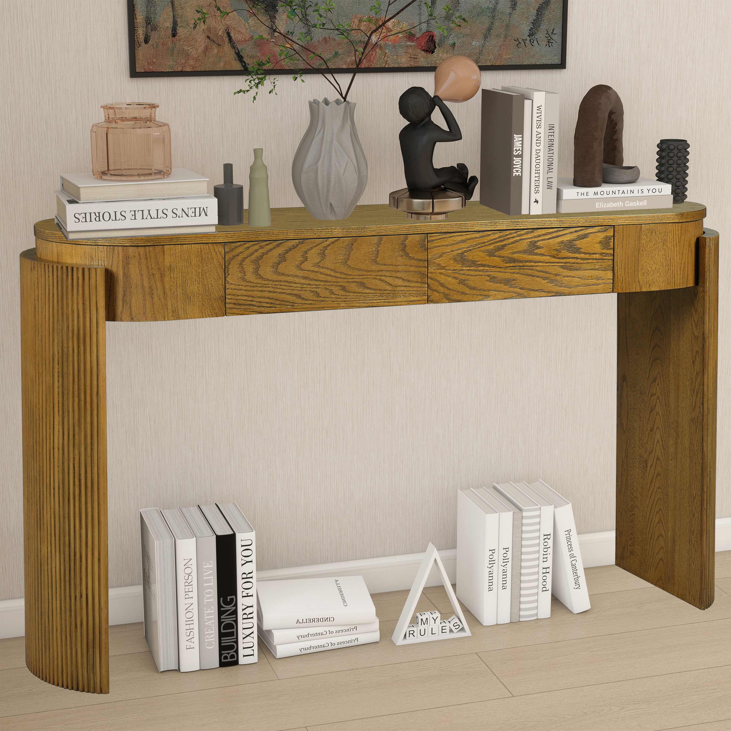 Latitude Run® 55" W Console Table With 2 Drawers | Wayfair
