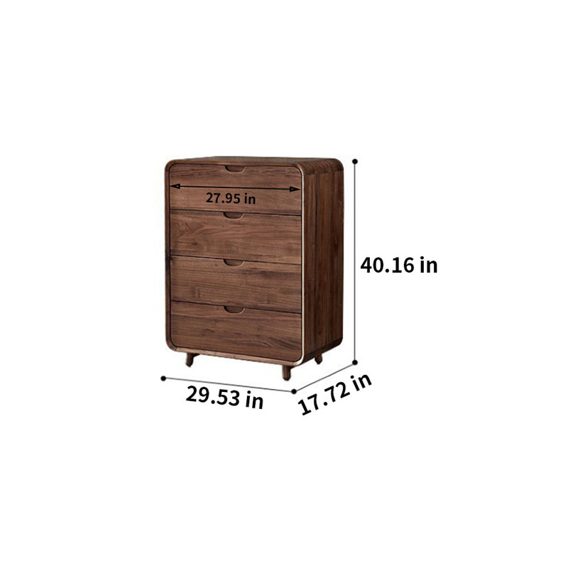Dream cabinet Black Walnut Drawer Storage Cabinet Solid Wood Accent ...