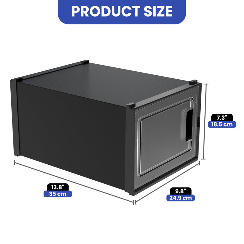 Rebrilliant 18 Pair Stackable Shoe Storage Box | Wayfair
