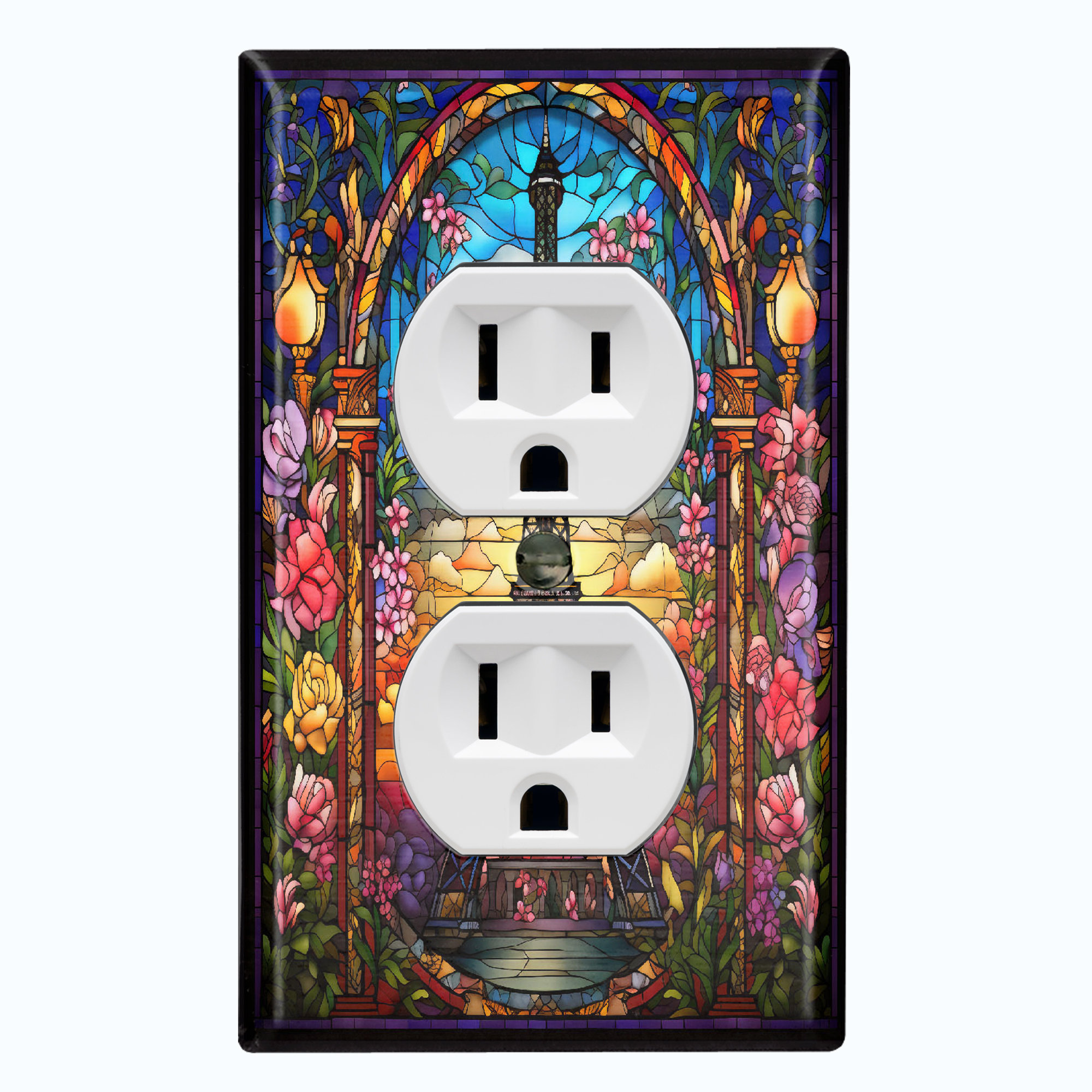 WorldAcc Nature Themed 1 - Gang Duplex Outlet Standard Wall Plate | Wayfair