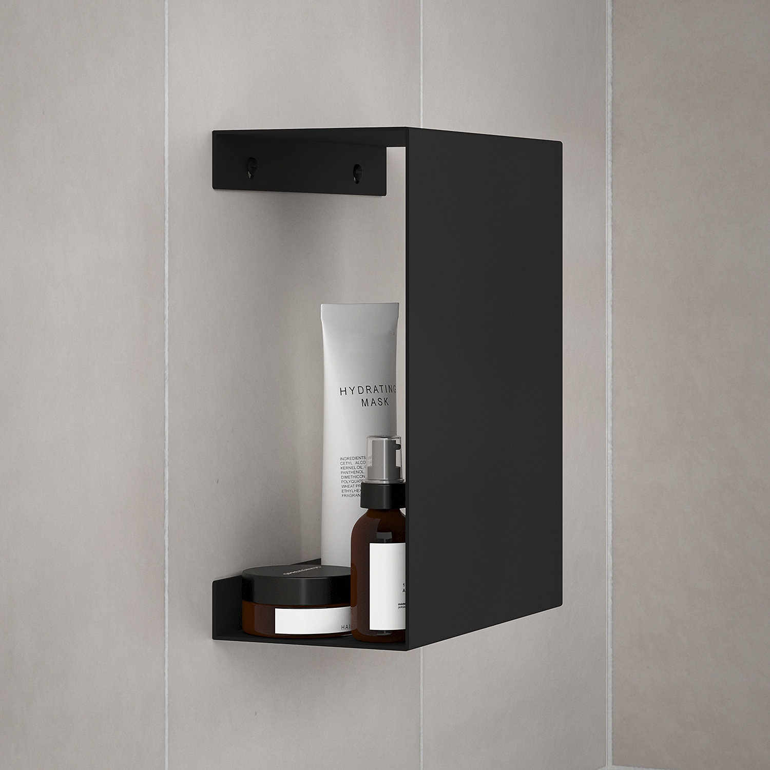 Brayden Studio Shower shelf "Hide" matte black - Wayfair Canada