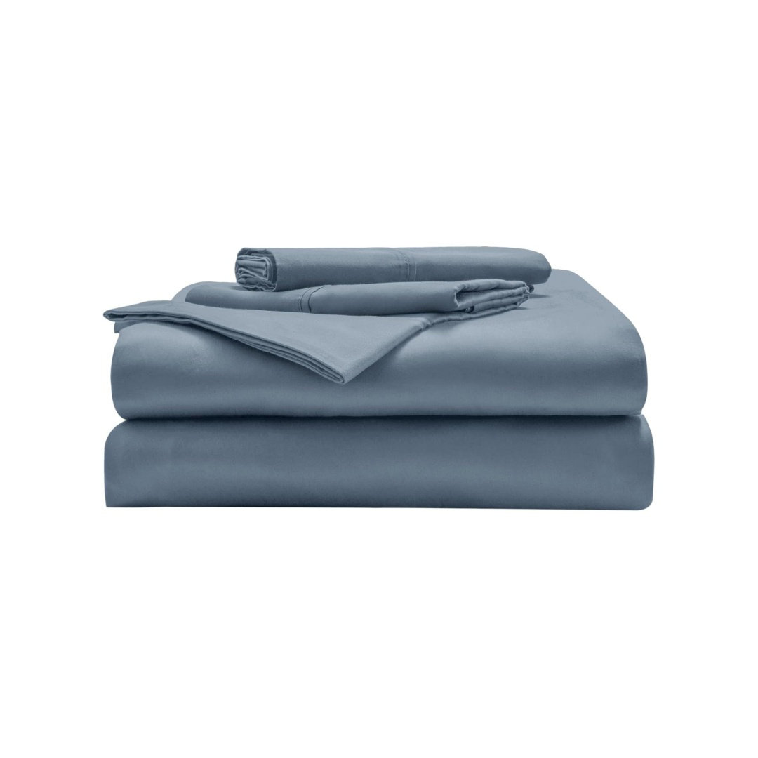 water bed outlet A Slate Blue Bed Sheet, 4 Piece Silver Infused Bed ...