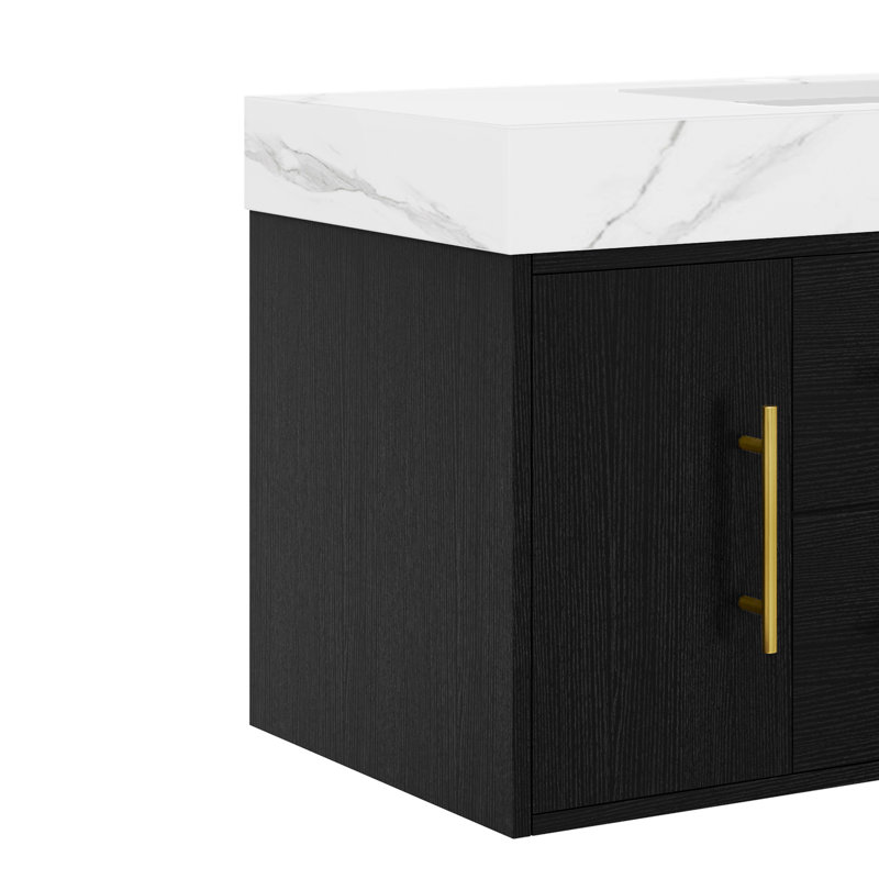 Mercer41 Abbiss Mercer41 40'' Wall Mounted Single Bathroom Vanity With ...