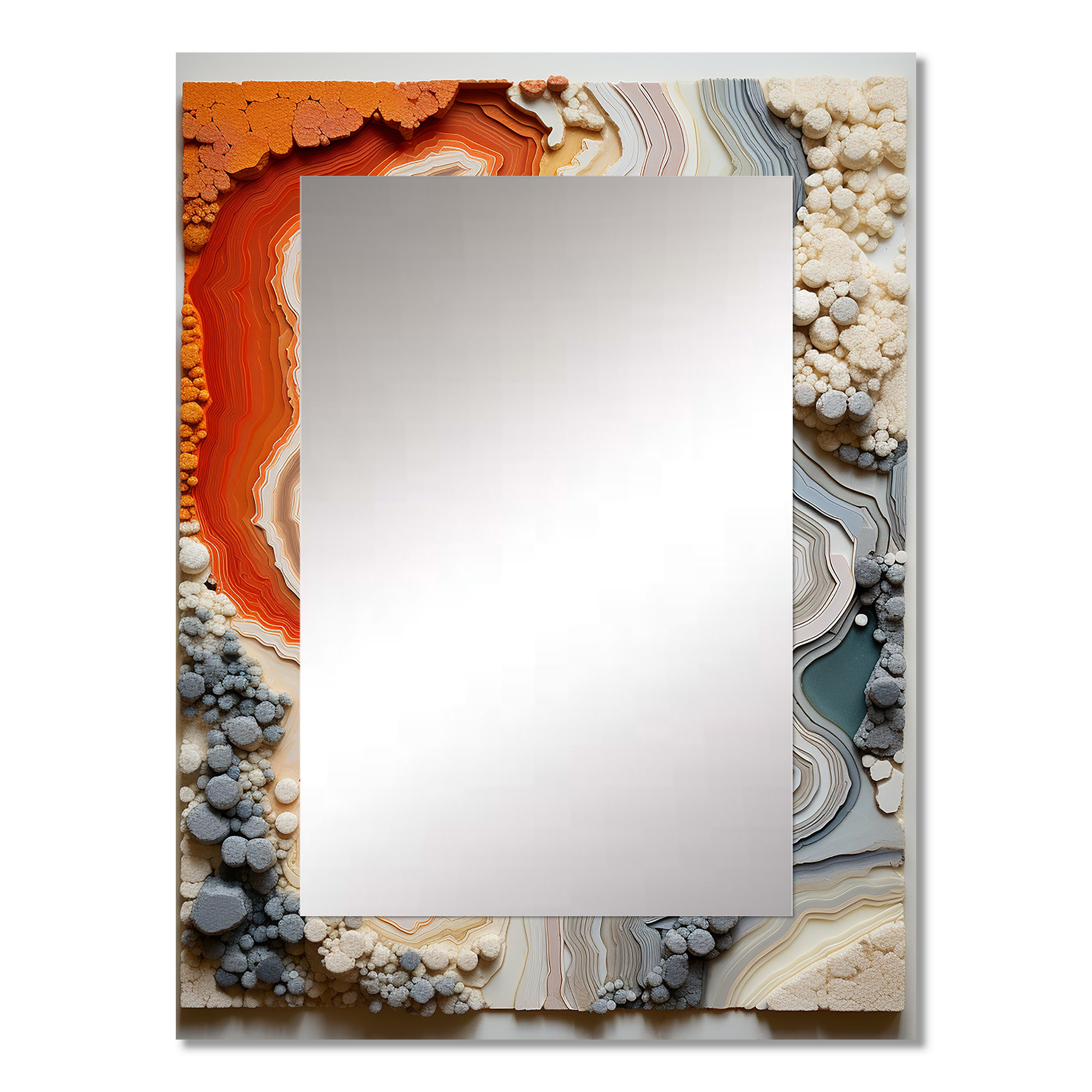 Dakota Fields Beige And Peach Stone Geode Simplicity II - Stone Geode ...