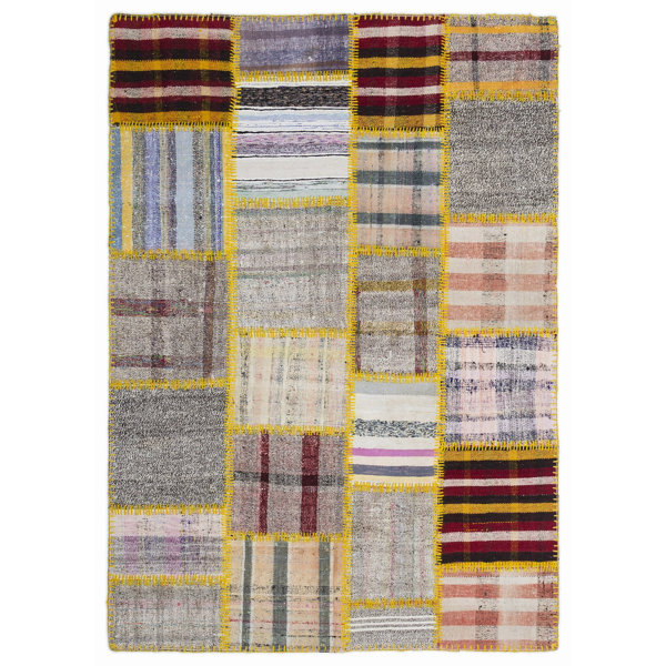Lofy Teselya Wool Patchwork Rug - Wayfair Canada