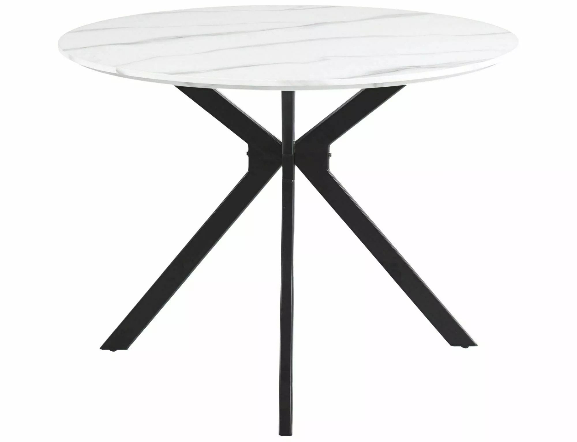 Metro Lane TABLE ASTER WHITE EFECT MARMUR/BLACK MAT FRAME FI120 ...