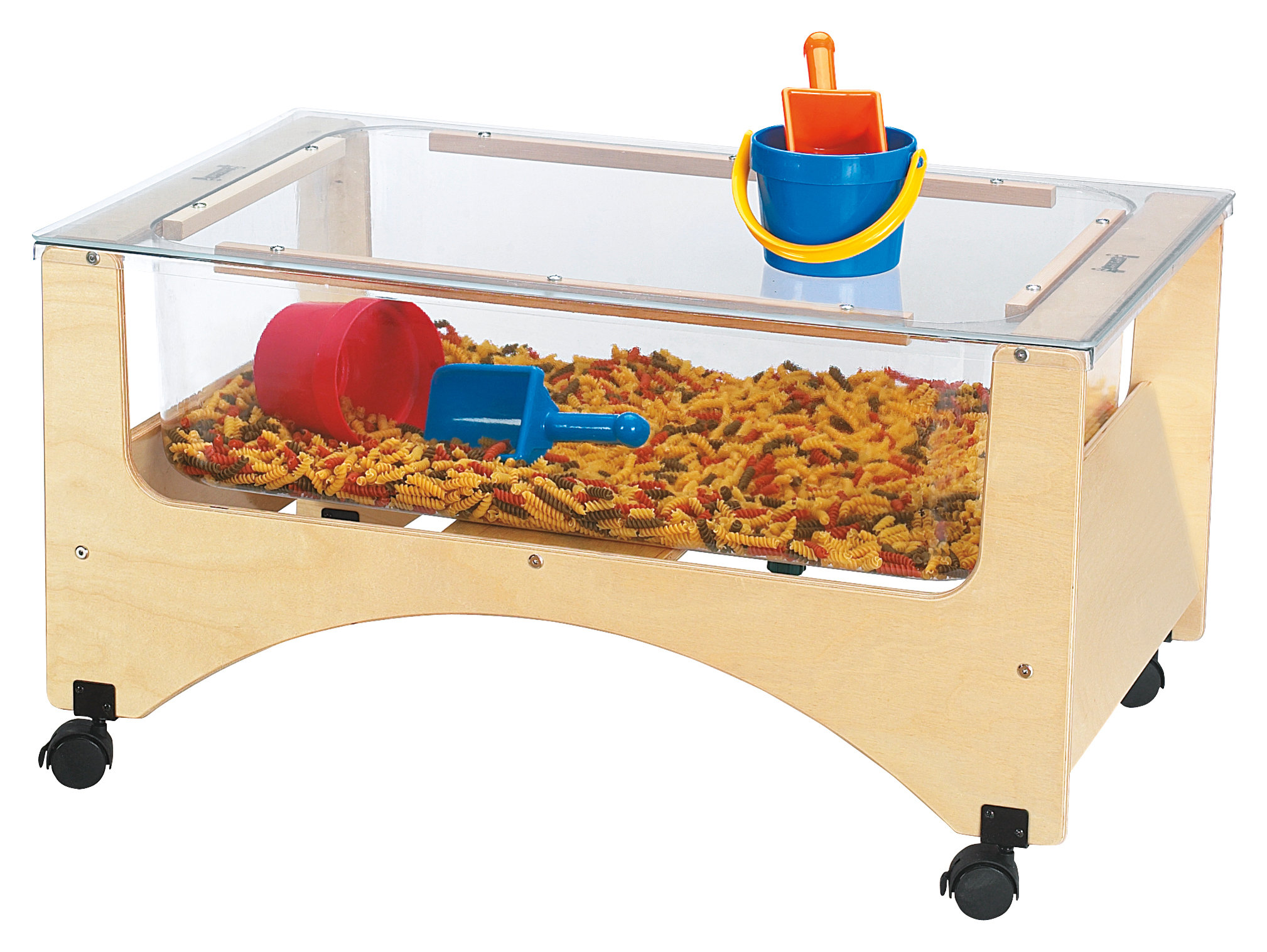 Jonti-Craft, Solid Wood Rectangular Birch Sand and Water Table with ...