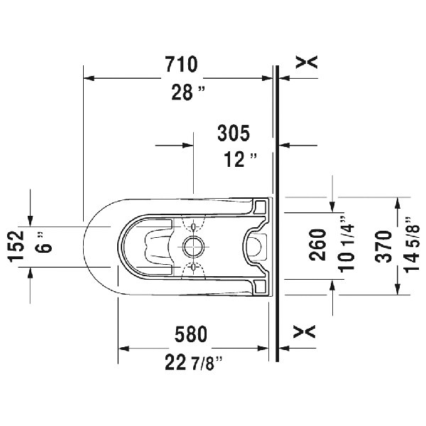 Duravit Starck 1.28 GPF Elongated One-Piece Toilet (Seat Not Included ...