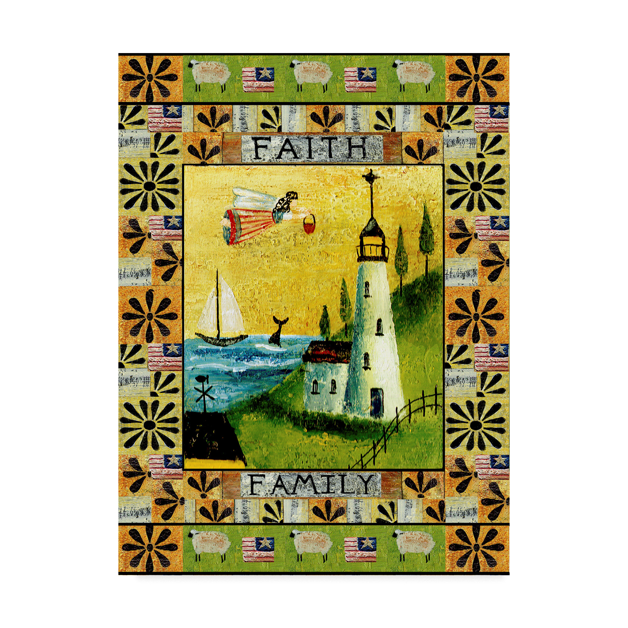 Winston Porter Angel American Faith Family by Cheryl Bartley - Print on ...