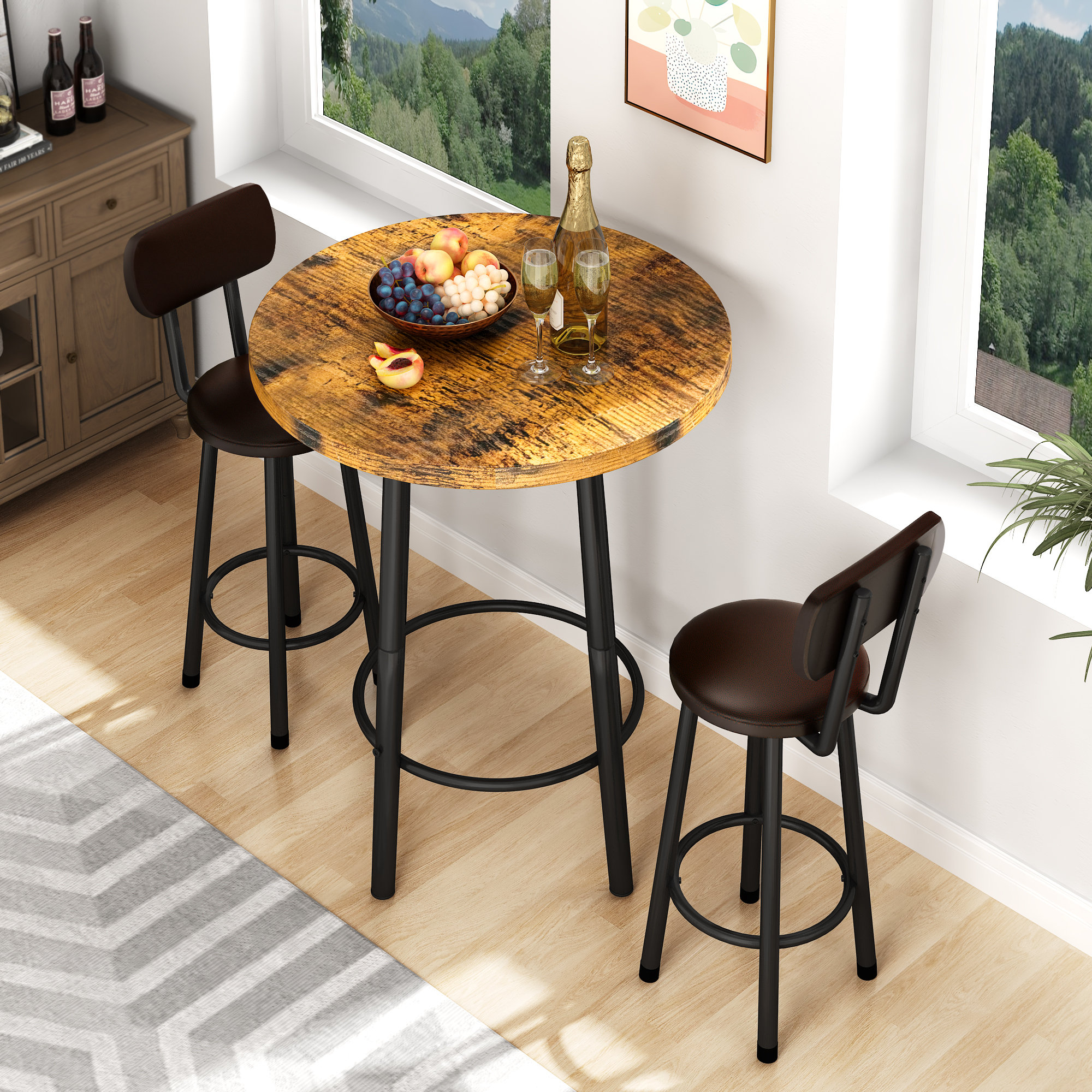 Millwood Pines Akillies 3 - Piece Dining Set & Reviews | Wayfair