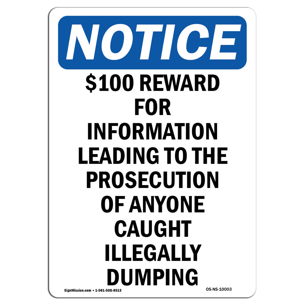 SignMission Reward for Information Leading to Prosecution Sign | Wayfair
