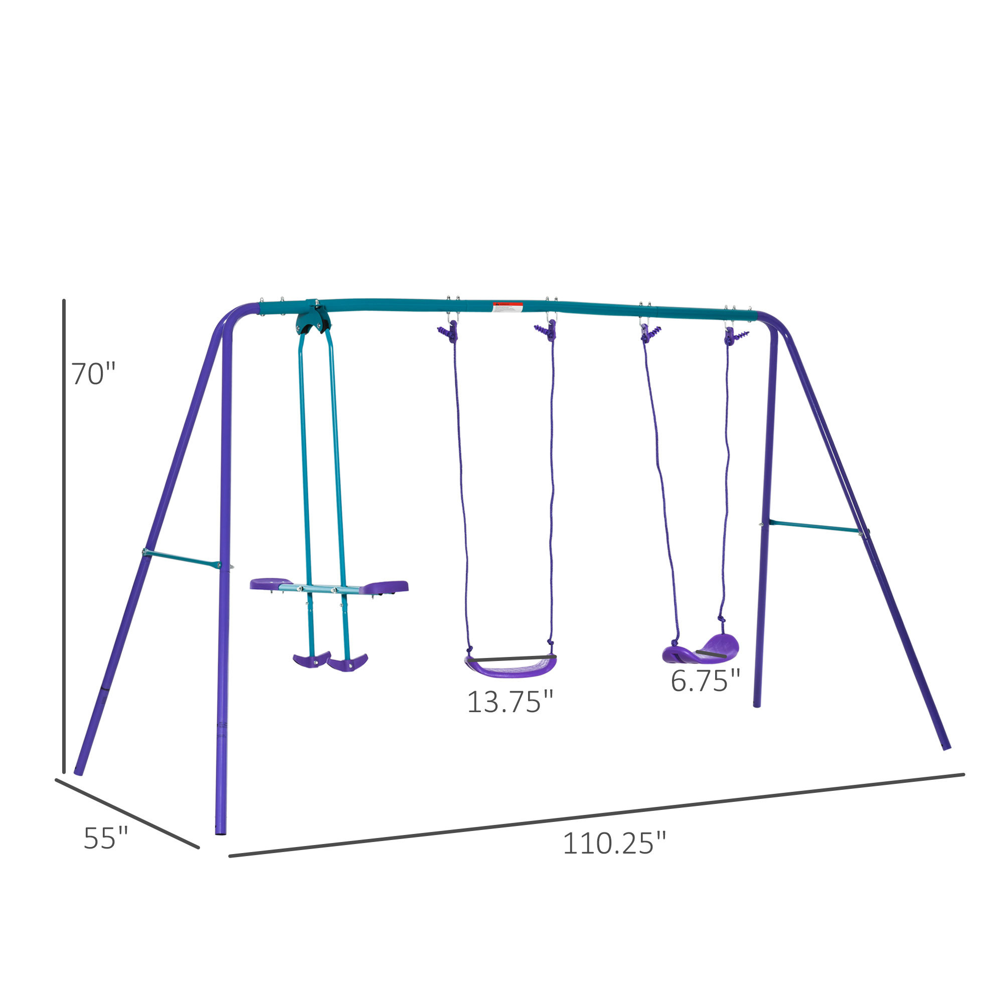 Outsunny Kid's Adjustable Swing Set & Reviews - Wayfair Canada