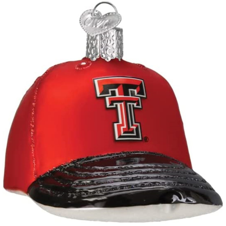 Old World Christmas Texas Tech Baseball Cap Hanging Figurine Ornament ...