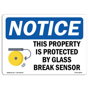 SignMission Notice - This Property Is Protected Sign | Wayfair