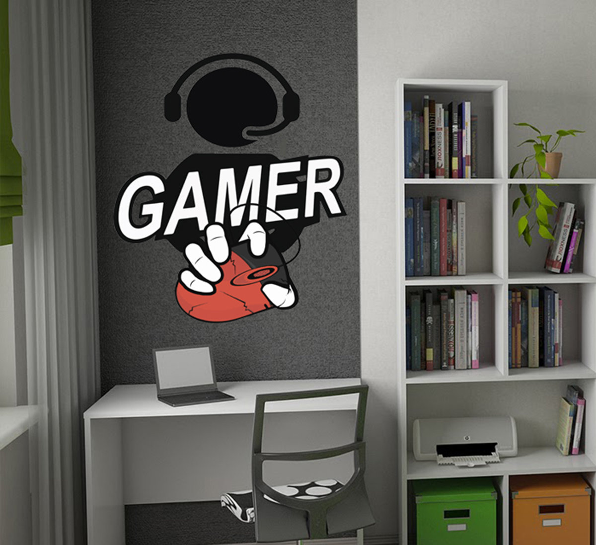 Hokku Designs Gamer Wall Decals Sticker Game Wall Decals Colourful ...