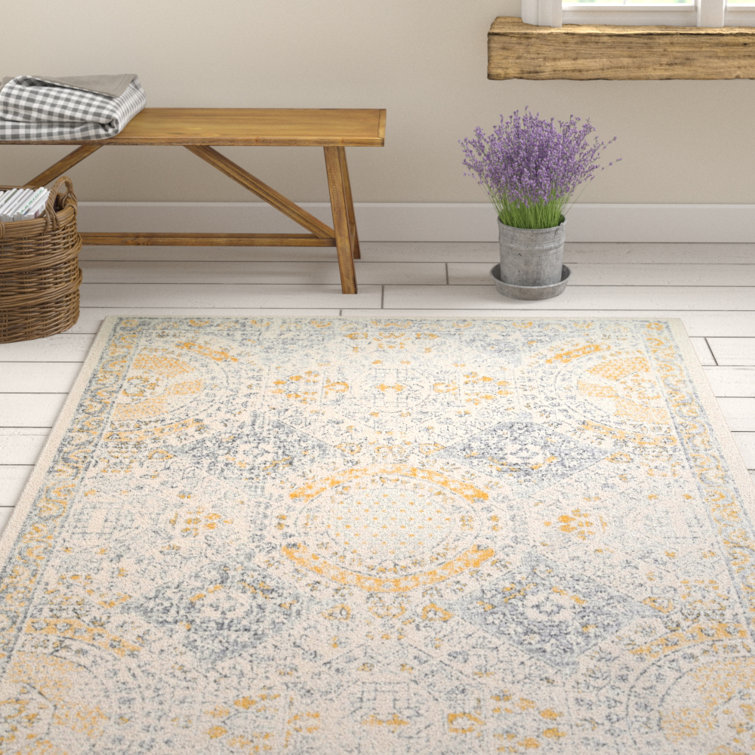 One Allium Way® Areli Oriental Gold/Black/Gray Area Rug & Reviews | Wayfair