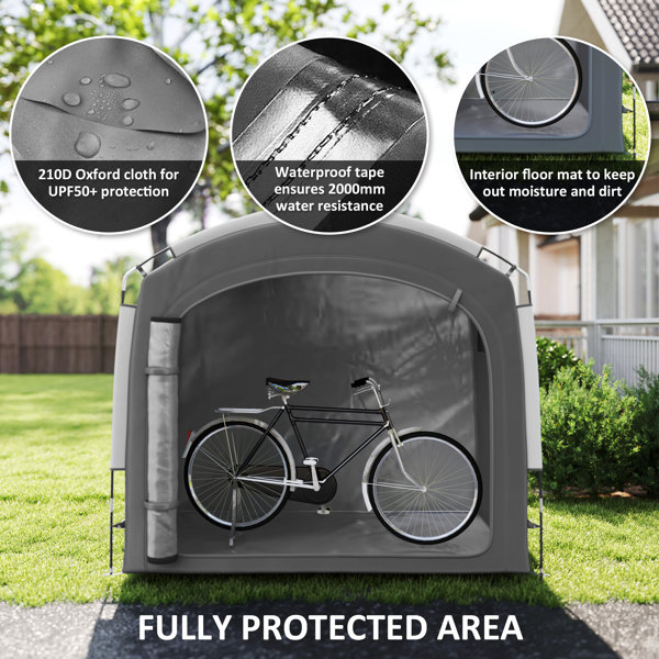 Outsunny Bike Storage Tent, Portable Bicycle Storage Shed, Waterproof ...