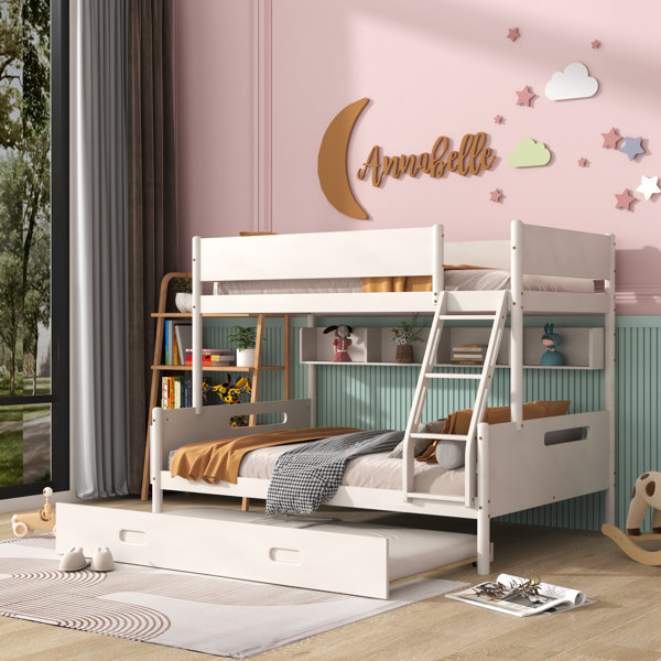 Harriet Bee Lit simple superposé au dessus d'un lit double avec lit ...