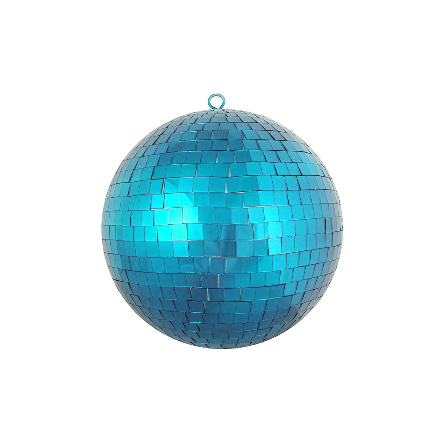 Northlight Seasonal Peacock Blue Mirrored Glass Disco Ball Christmas ...