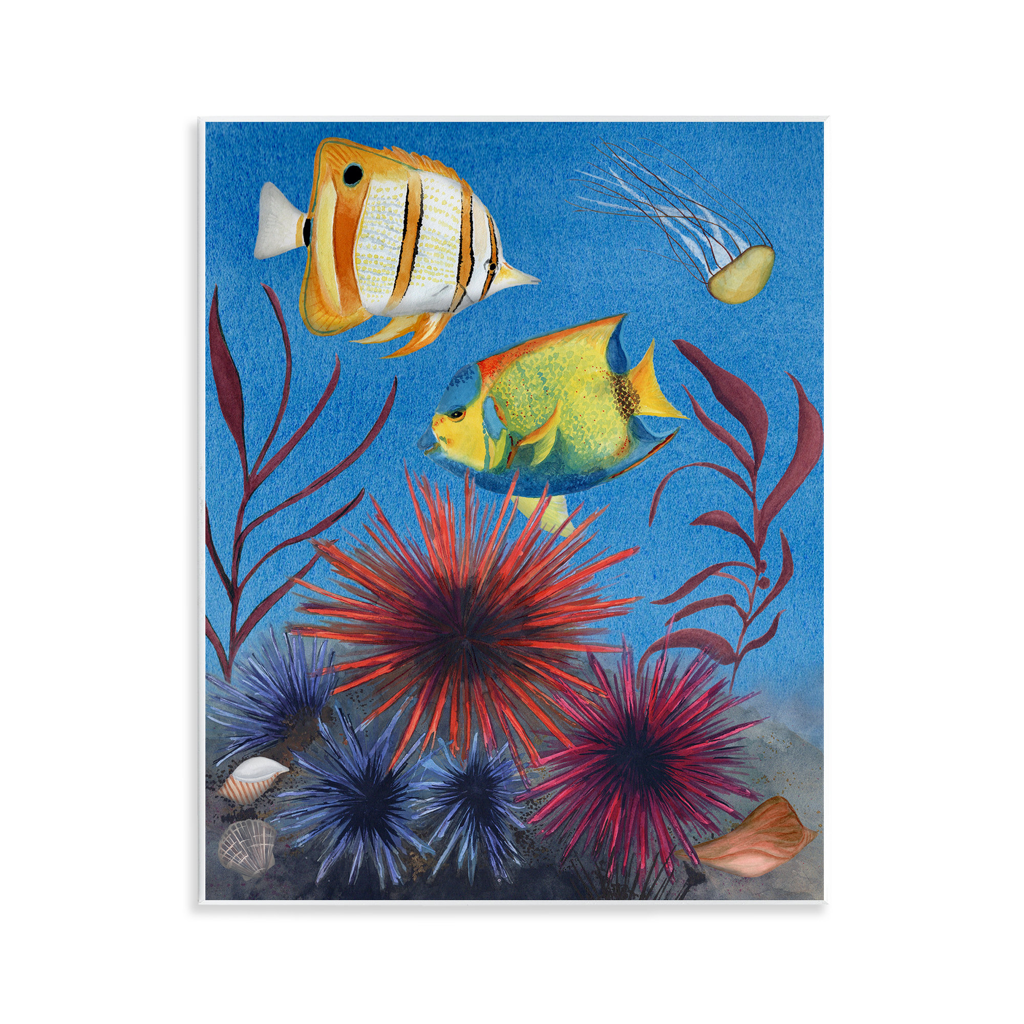 Highland Dunes Seafaring Fish & Urchins Wall Plaque Art by Michelle ...
