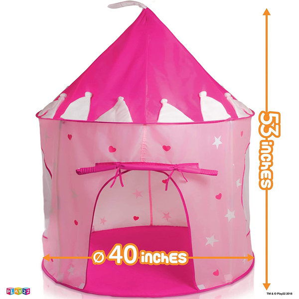 Play22USA Princess Castle 40" x 53" Indoor Polyester Play Tent with ...