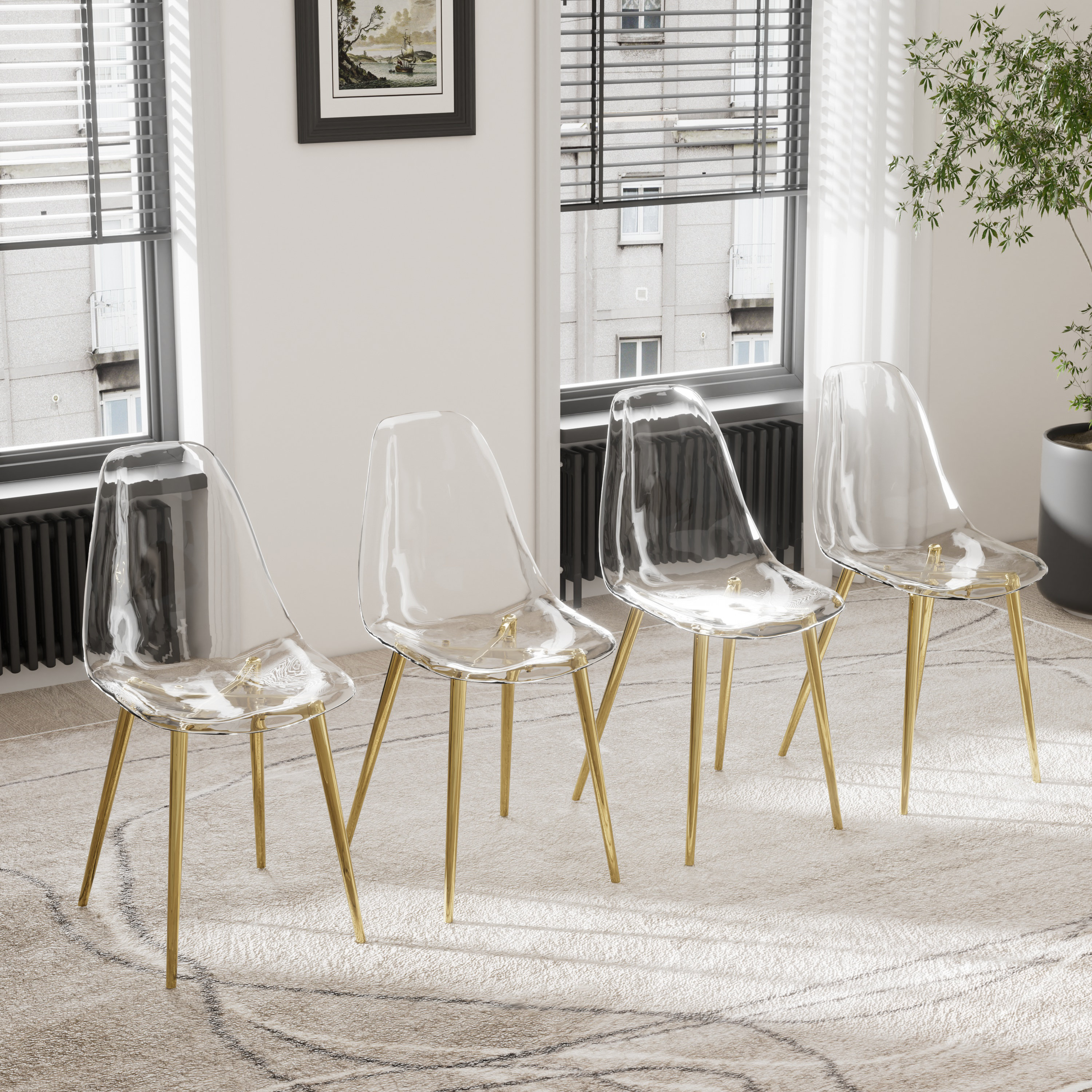 Mercer41 Seaneen Clear Side Chair & Reviews - Wayfair Canada