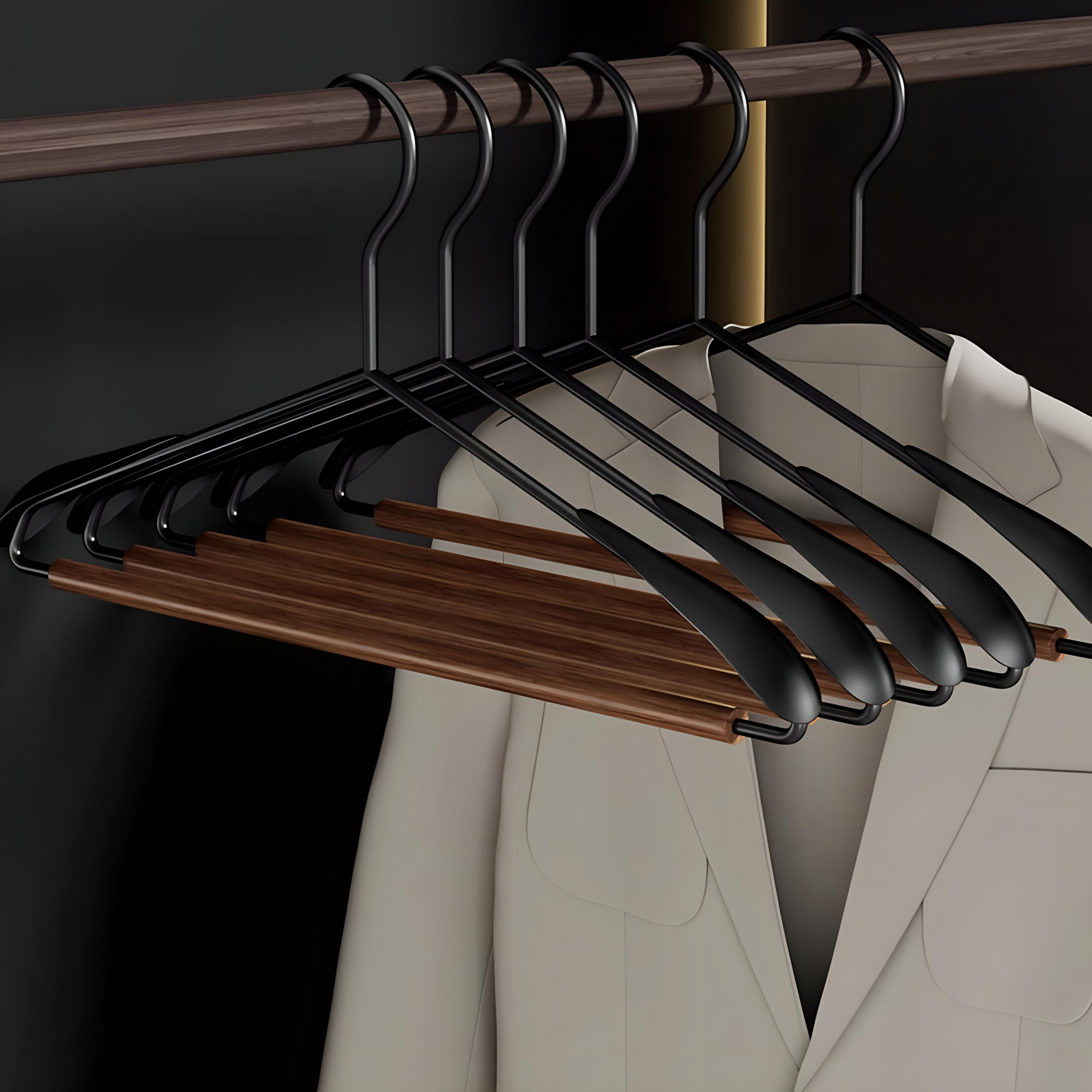 Rebrilliant Executive Garment Hangers - No Mark Fabric Protection | Wayfair