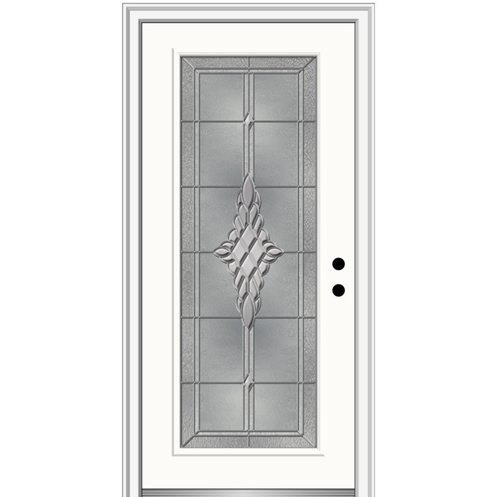 MMI DOOR Grace Painted Both Sides The Same FULL Lite Fiberglass Prehung ...