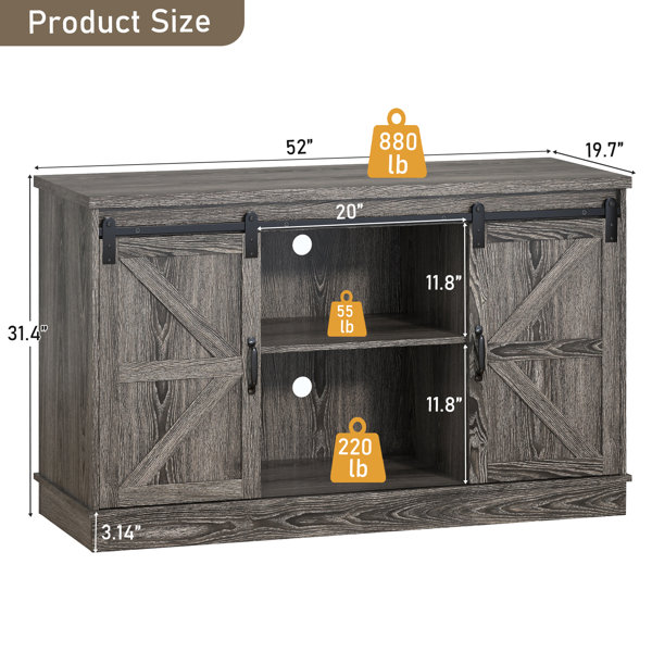 Gracie Oaks Farmhouse Aquarium Stand For 55-75 Gallon Fish Tanks ...