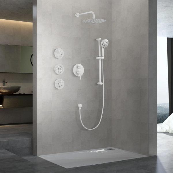 SMARTLET 12 Inch Slide Bar Shower System,round Shower Sets Complete ...